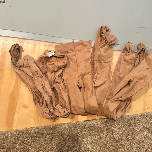 Intimates & Sleepwear | Well Worn Tan Dance Tightspantyhose 3 Pairs ...